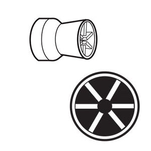 Prophy Cups Non-Latex Six Webs Snap On Soft Aqua Unscented — MEDLEE