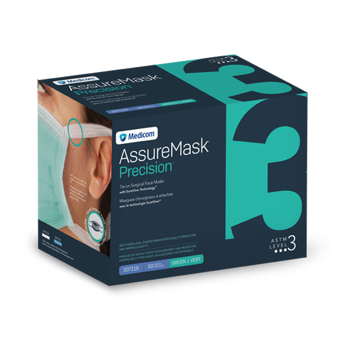 MEDICOM AssureMask Precision Tie-On Surgical Masks — MEDLEE