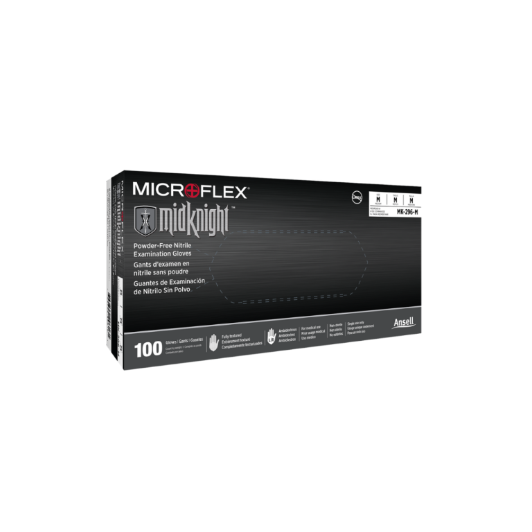 MICROFLEX Midknight MK-296 Nitrile Black Exam Gloves — MEDLEE
