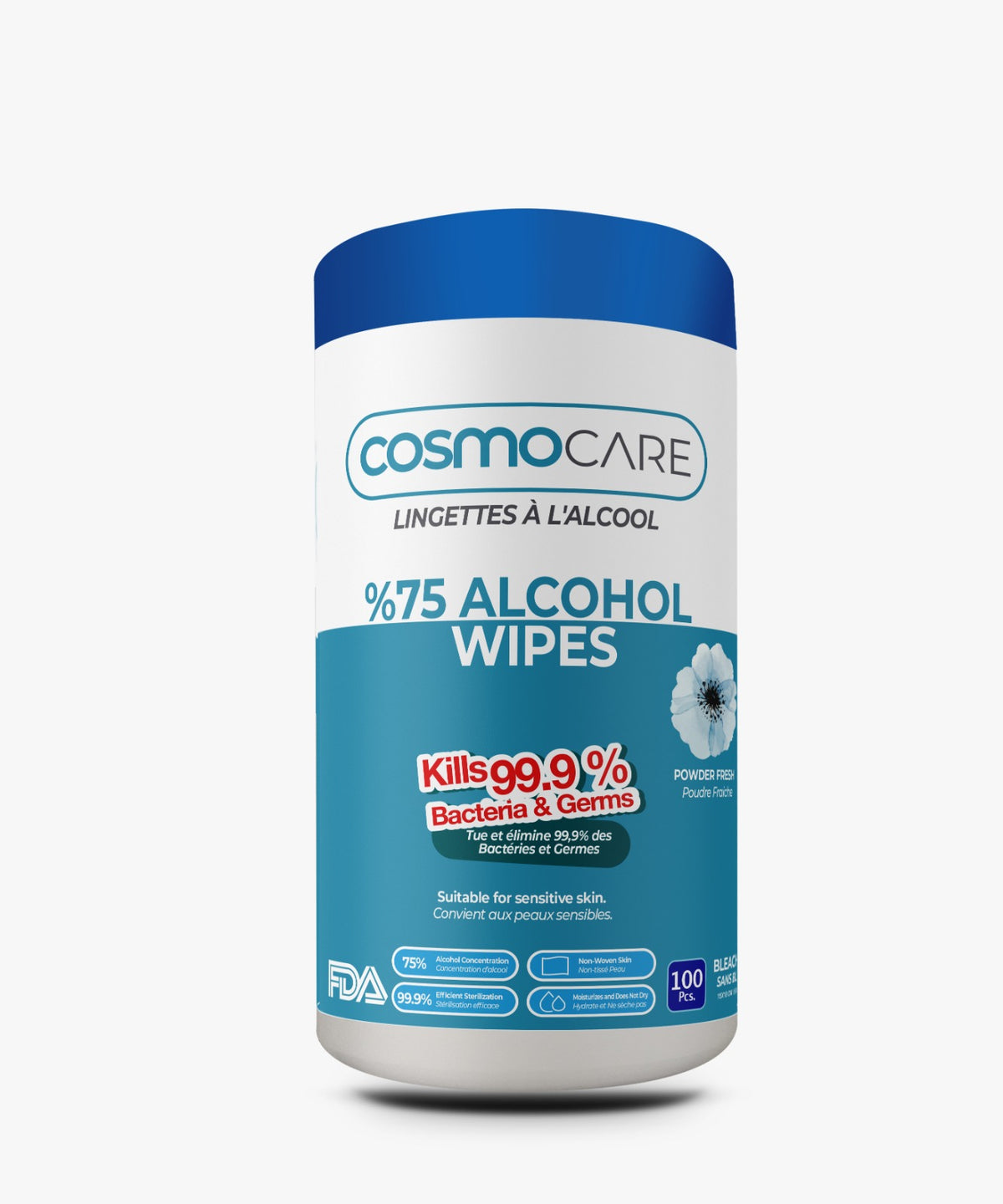 Cosmocare Alcohol Wipes (100s)- Lemon — MEDLEE