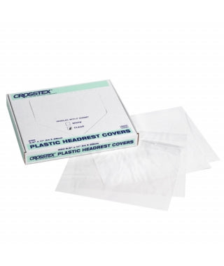 CROSSTEX Plastic Headrest Covers Clear (250/box) — MEDLEE