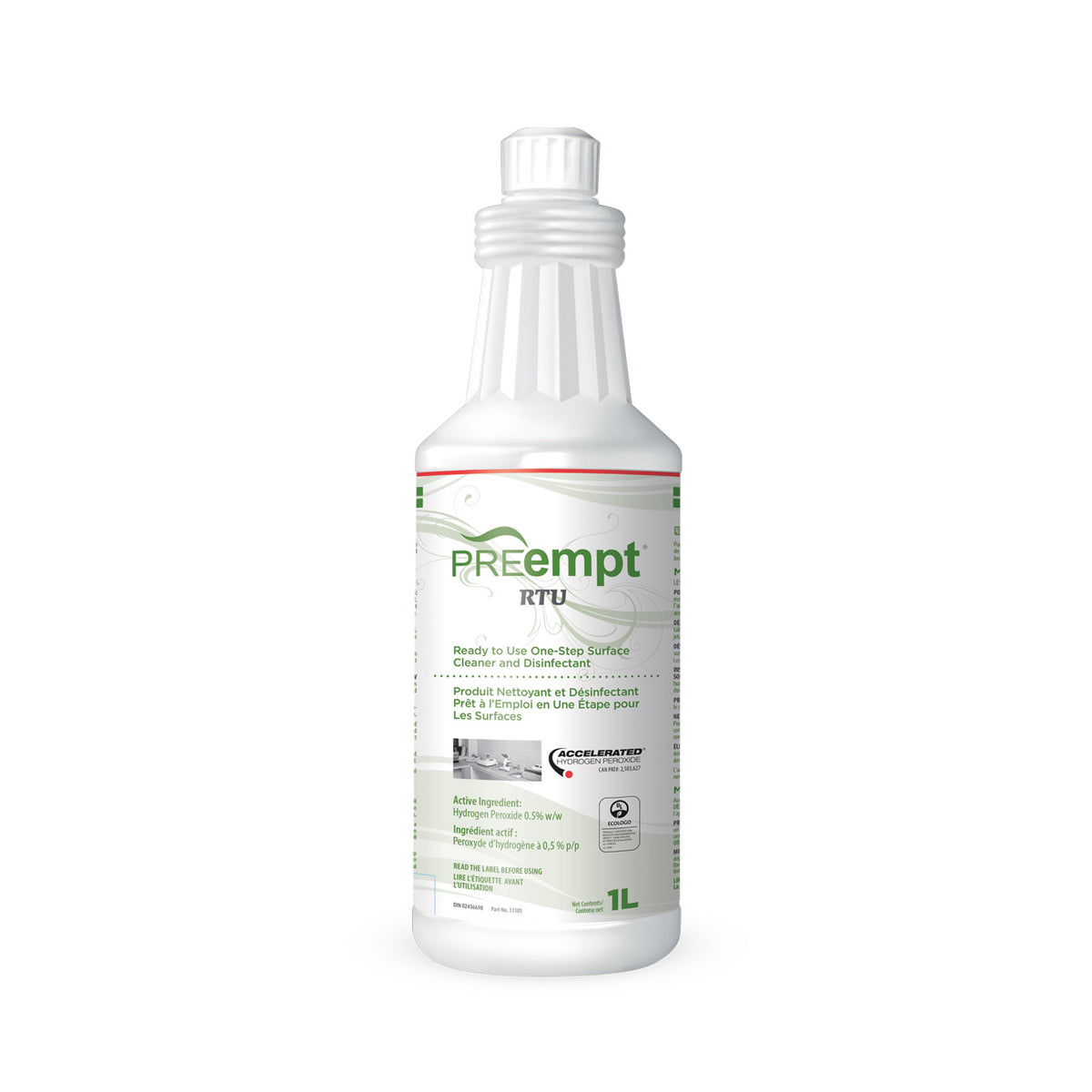 PREempt™ RTU Disinfectant/Sanitizer Solution, 12 Bottle (Boxed) — MEDLEE