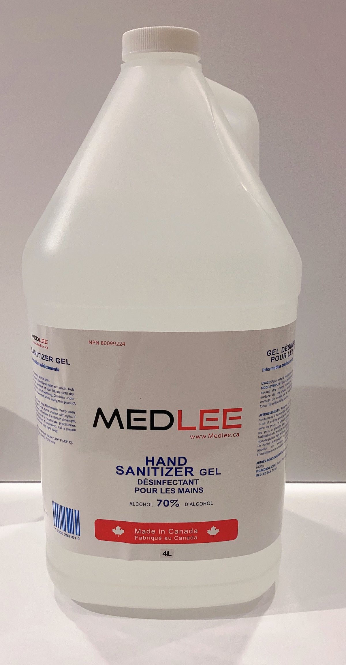 Hand Sanitizer Gel, 4X4L (Boxed) — MEDLEE